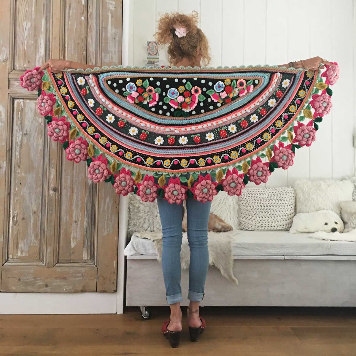 Crochet Kit 'Folklore' Stola - Adinda's World - Official website of ...